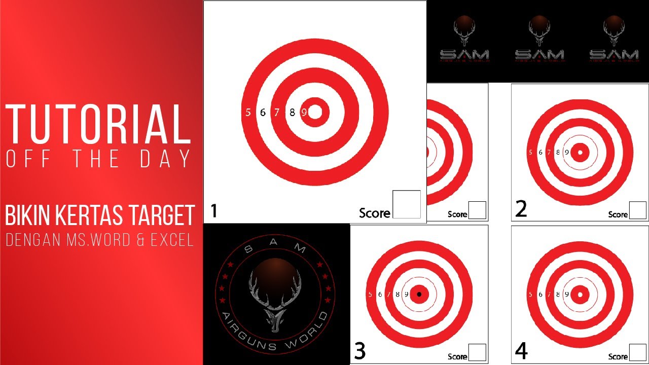 Tutorial Bikin TARGET (Kertas) menggunakan Program Ms.Word dan Excel ...
