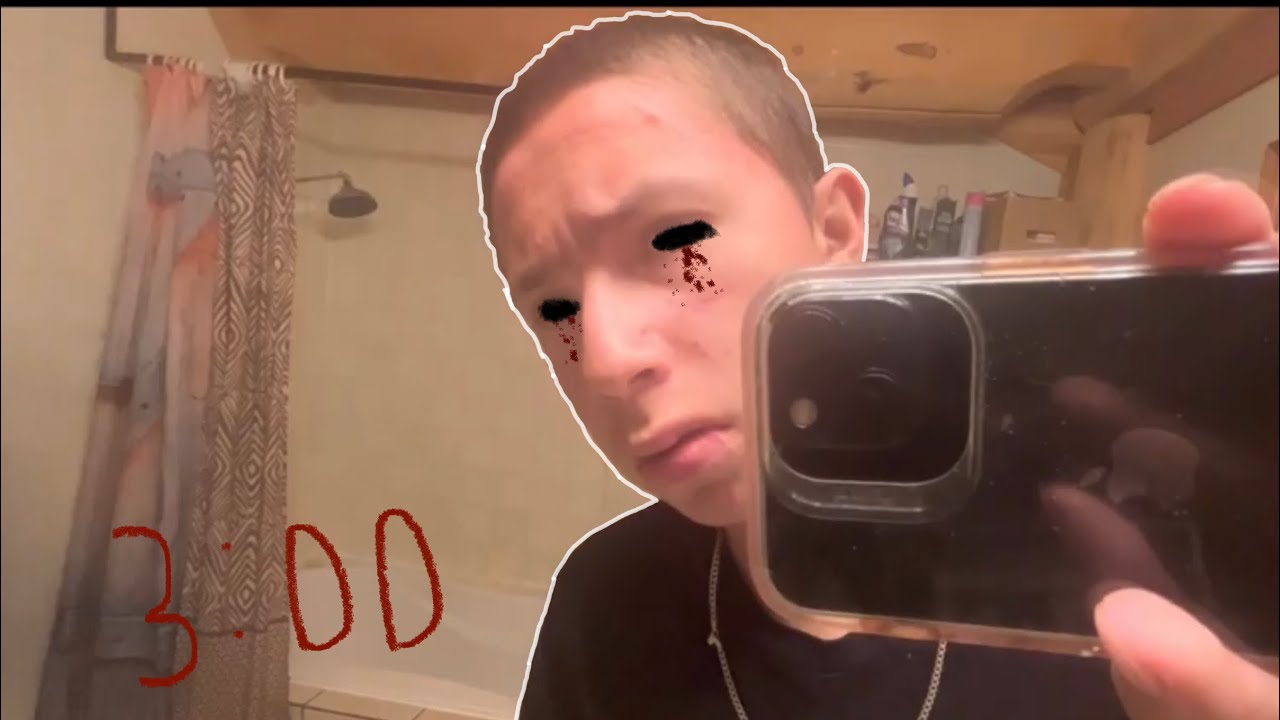Staring into a mirror at 3am - YouTube