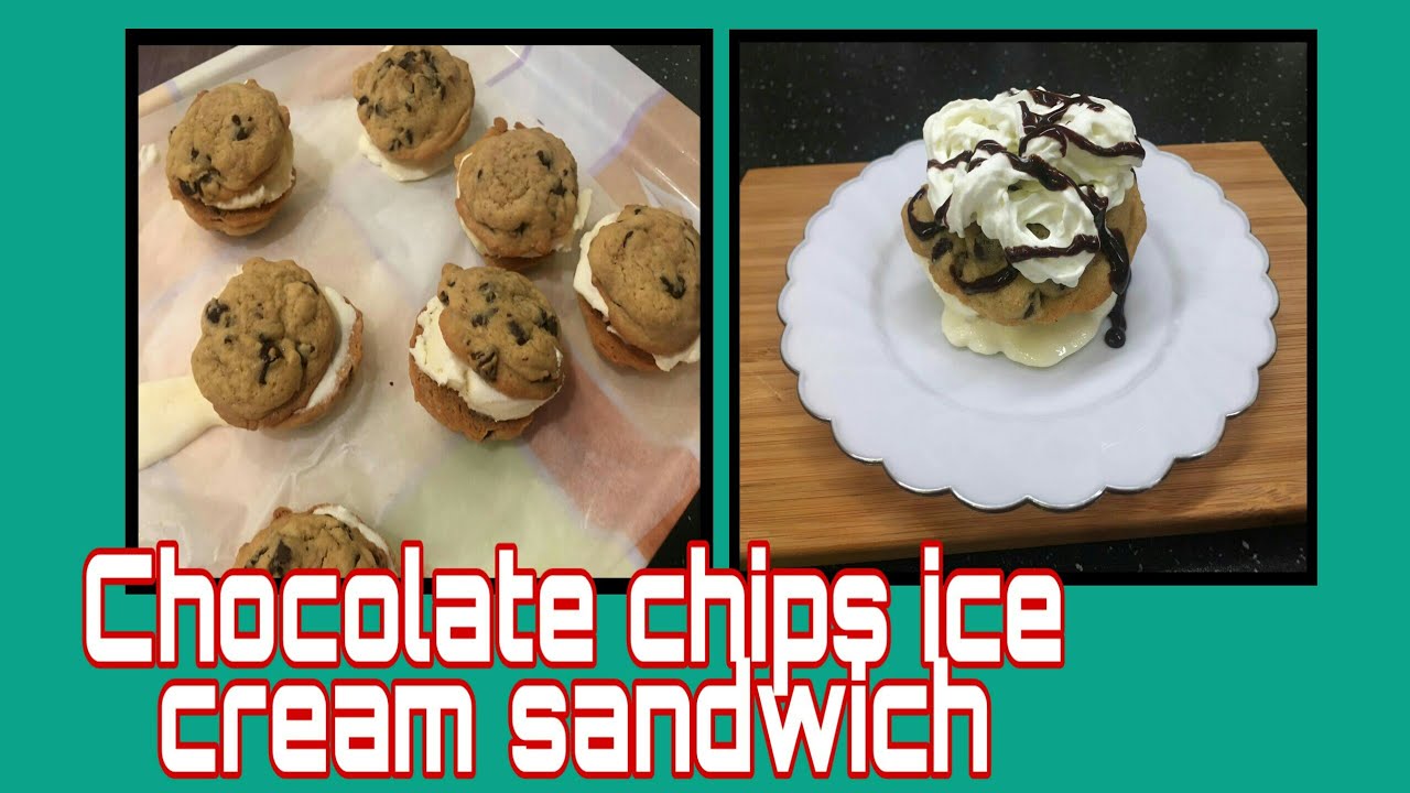 Chocolate chips ice cream sandwich - YouTube