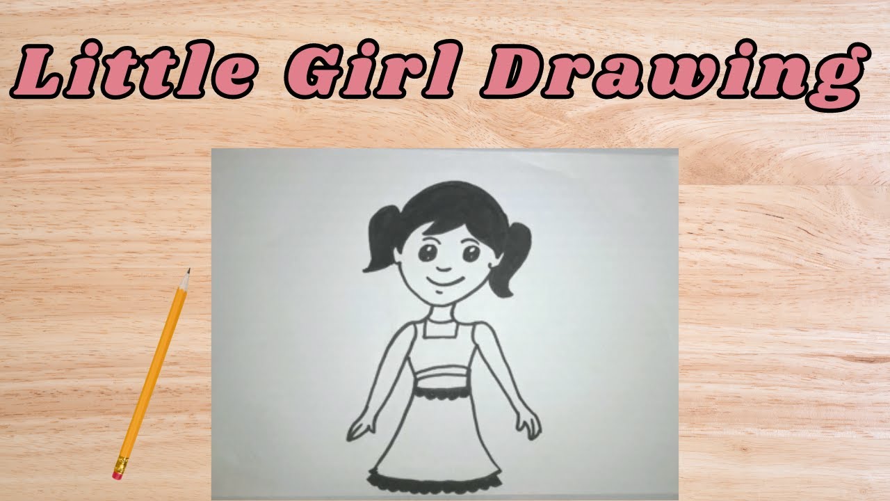 How to draw a cute little girl | Little cute Doll sketching | Draw ...
