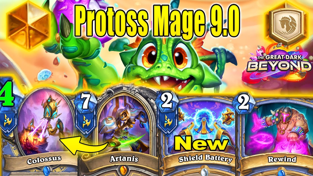 NEW Protoss Mage 9.0 Deck Is SO OP! 44 Damage Colossus! The Great Dark ...