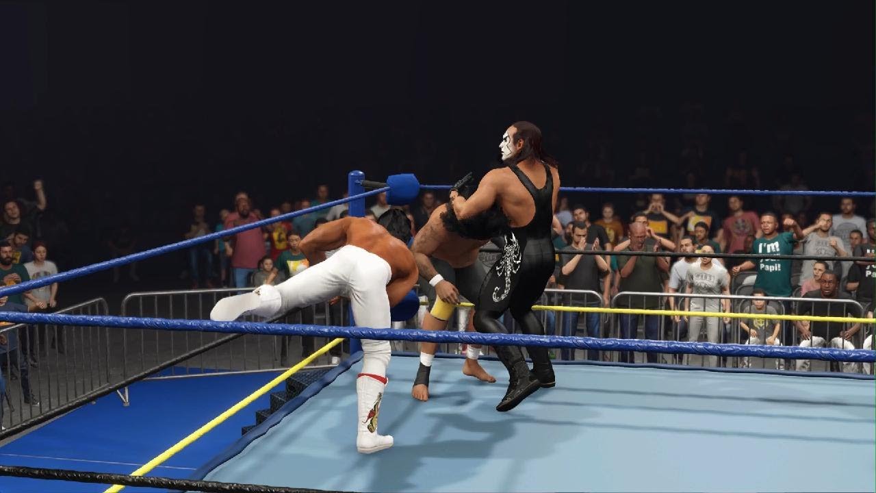 WCW Saturday Night Sting and Ricky the Dragon vs The Wild Samoans - YouTube