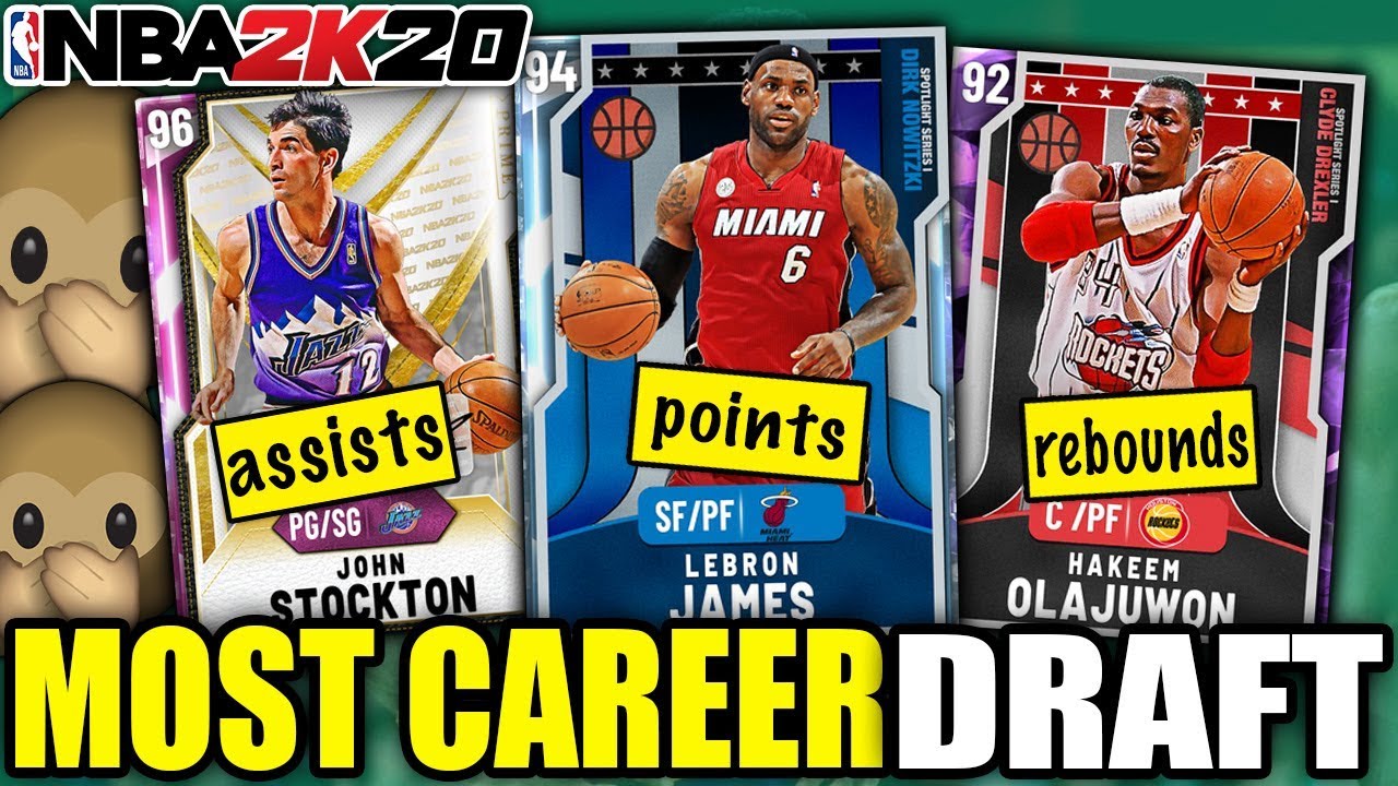 MOST CAREER POINTS DRAFT! NBA 2K20 Squad Builder - YouTube