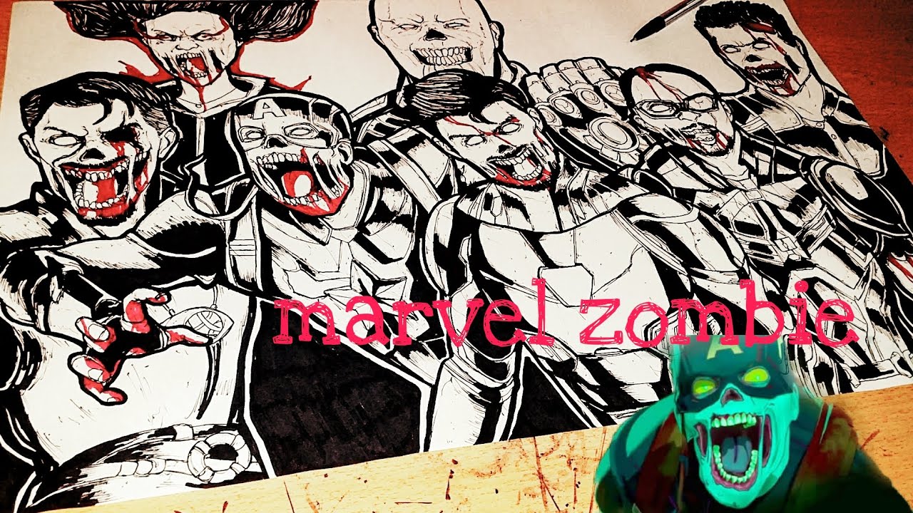 I DRAW MARVEL ZOMBIE APOCAYPSE IN ( WHAT IF... )😨 - YouTube