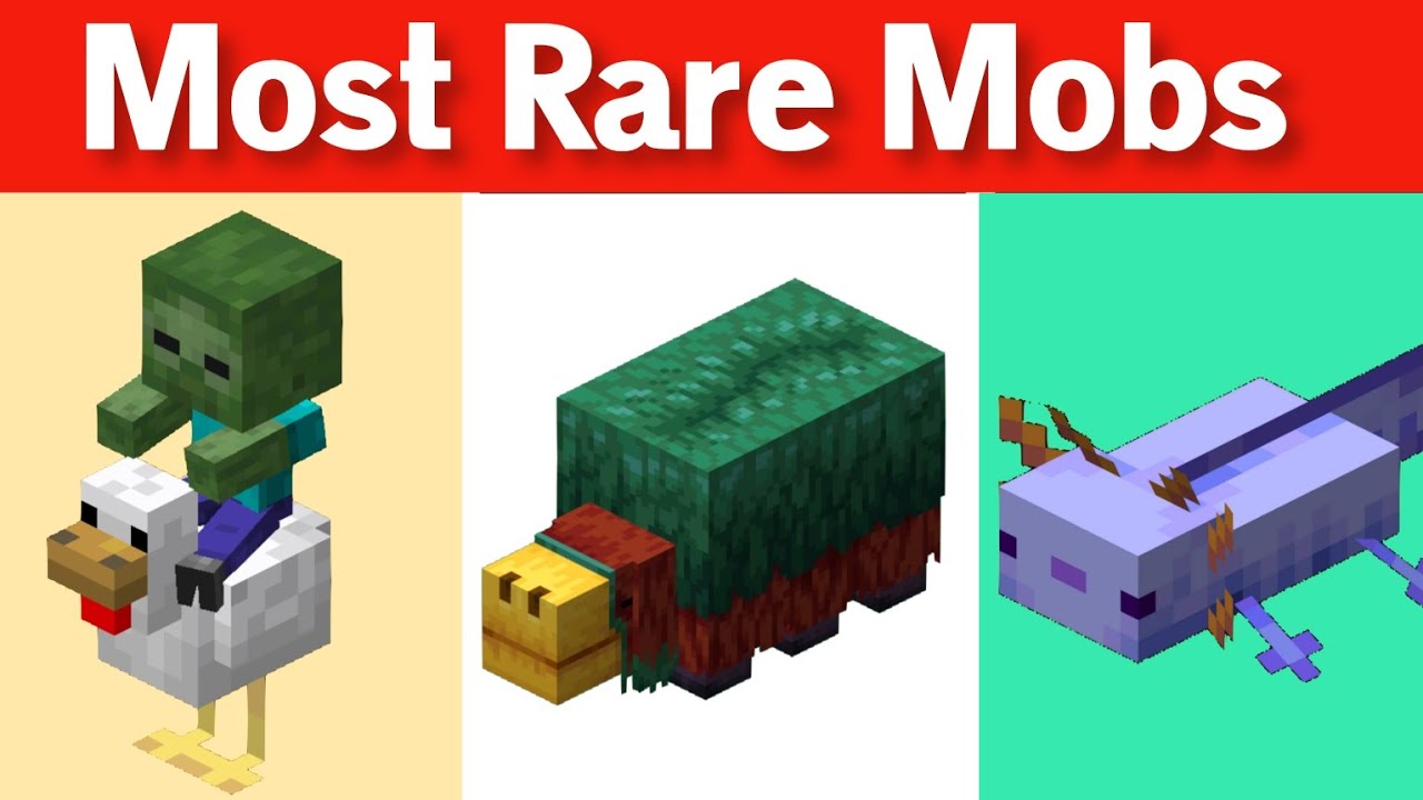 Top 10 Most Rare Minecraft Mobs - YouTube