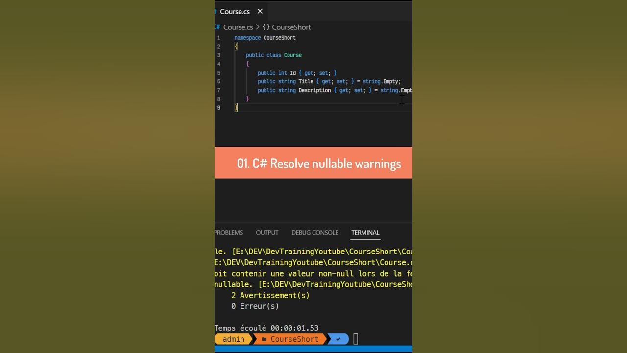 01 Csharp Resolve Nullable Warnings Shorts Youtube