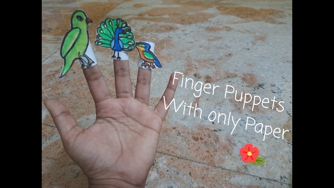 Finger Puppets with only paper | birds finger puppet #easy #puppet # ...