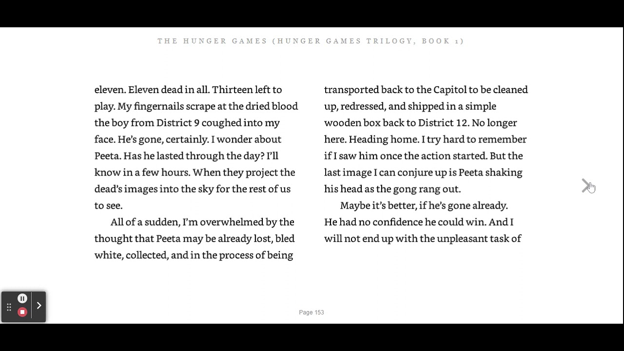 The Hunger Games - Chapter 11 - Part 2 - YouTube