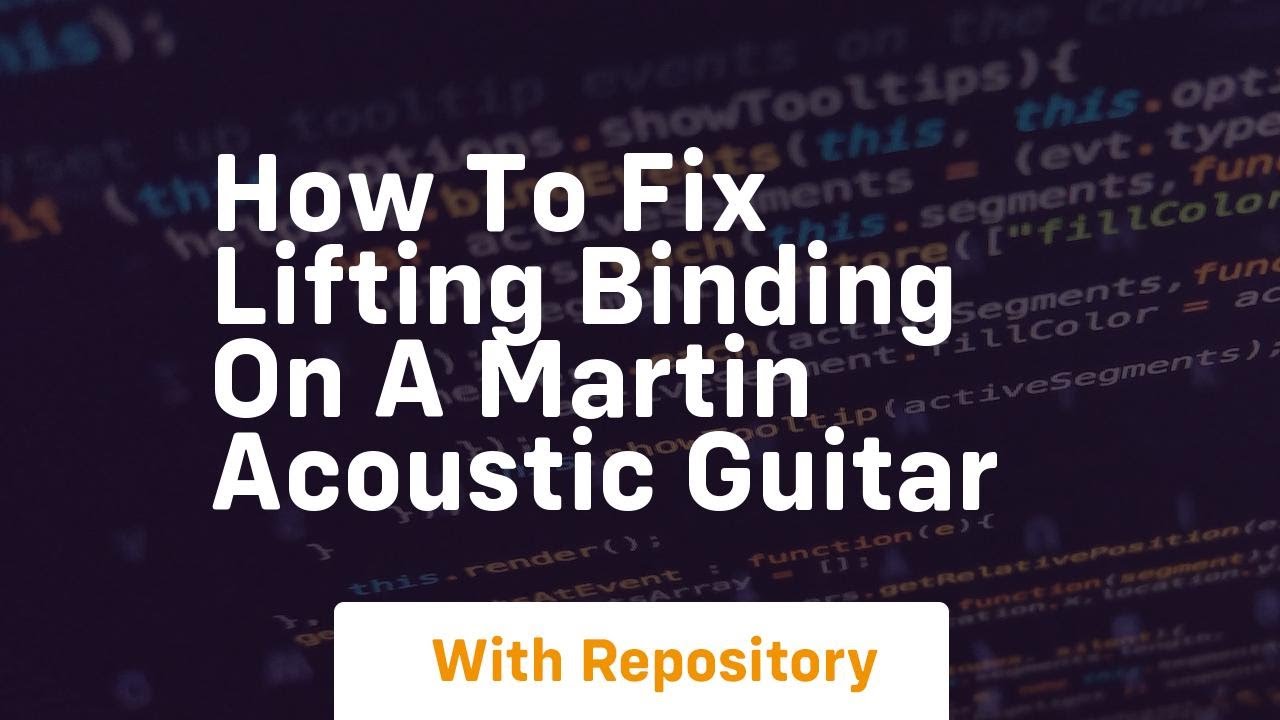 How to fix lifting binding on a martin acoustic guitar - YouTube