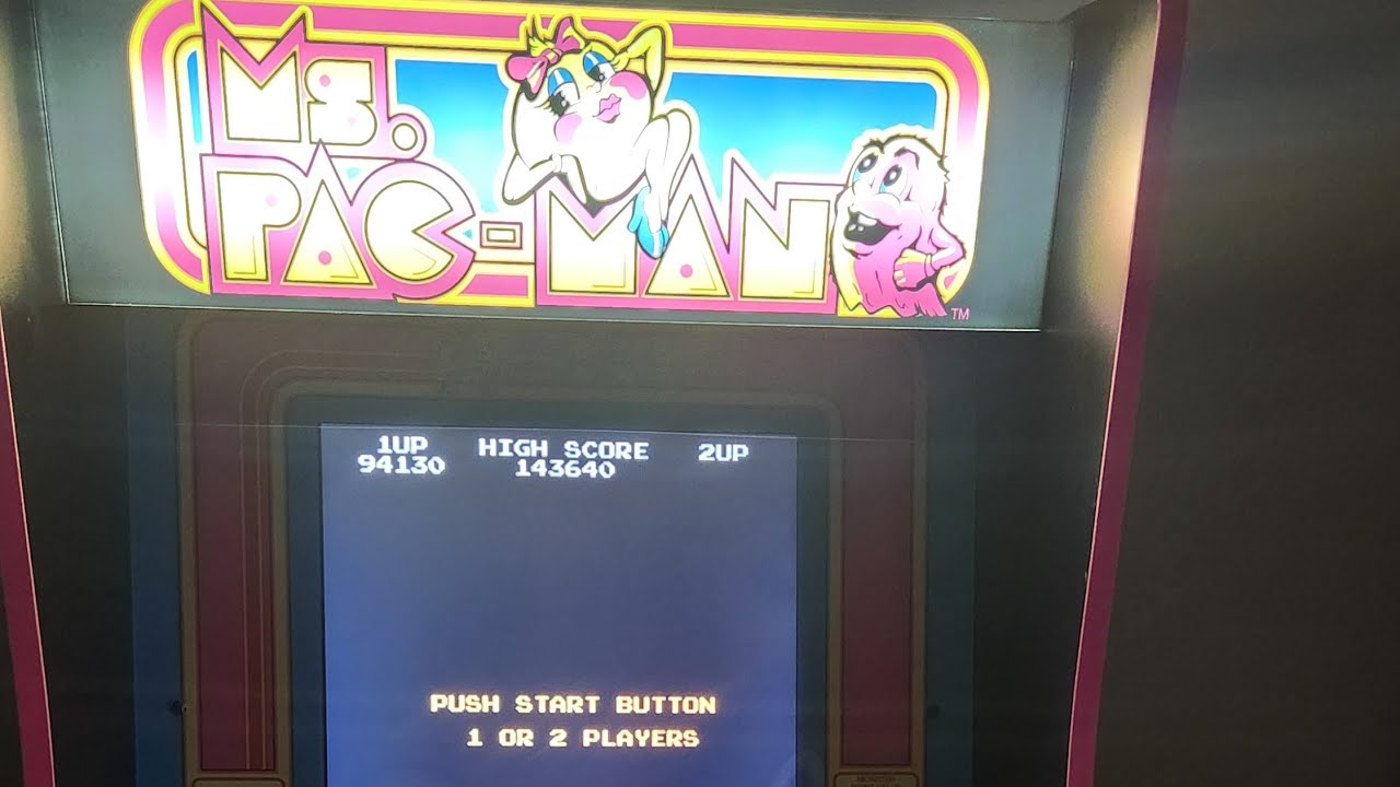 MS PACMAN GOING FOR MY HIGH SCORE AGAIN. ARCADE 1UP - YouTube