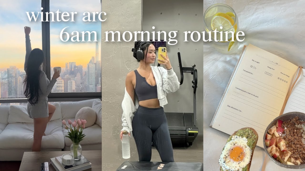 6AM productive morning routine 🌱 | healthy habits to LOCK IN, be ...