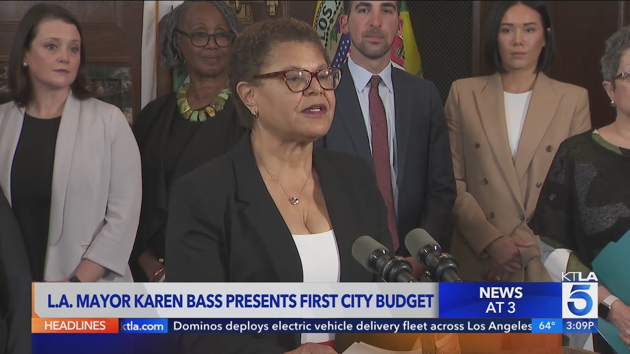 L A Mayor Karen Bass Presents First City Budget Youtube