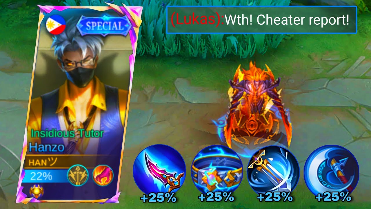 HANZO NEW ABNORMAL BLUE BUILD!🤯 (EASY DAMAGE HACK)-MLBB - YouTube