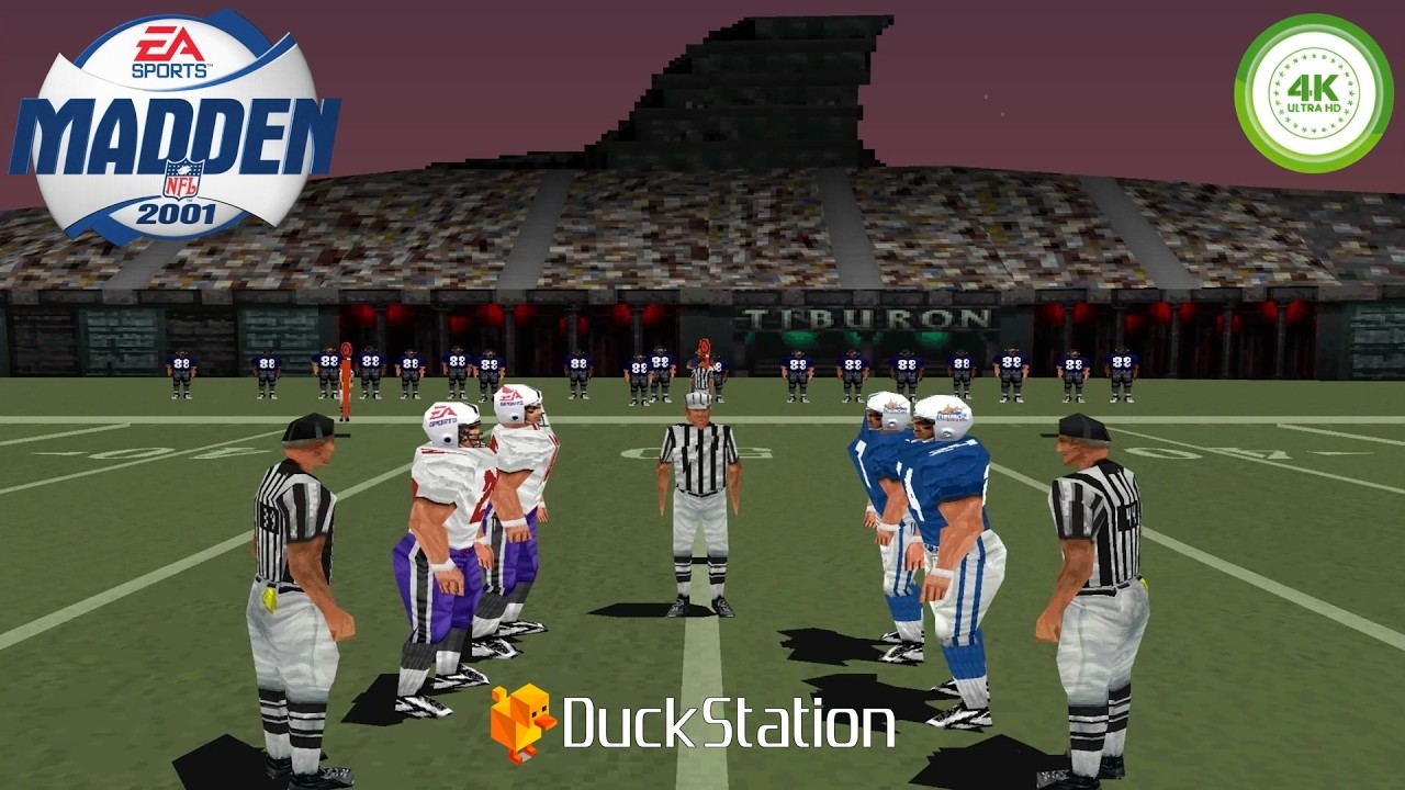 [PS1] Madden NFL 2001: EA Sports vs Tiburon [4K60FPS] - YouTube