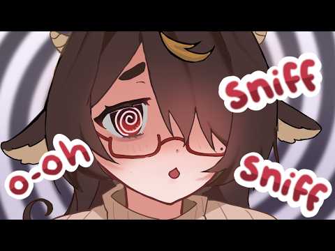 ASMR | Weird Girl Sniffs your ears ♡ ( sniffing, whispers, ear blowing )