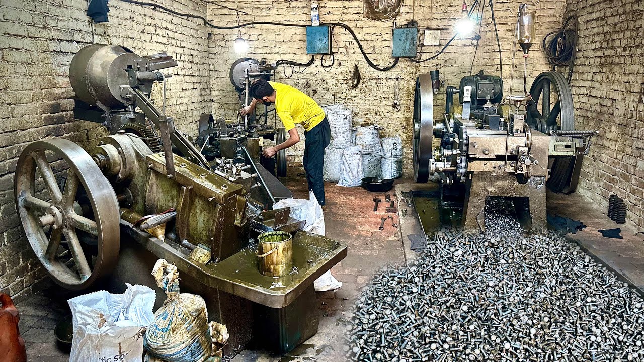 Powerful Factory manufacturing process of Hex Bolts - YouTube