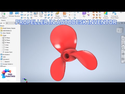 Propeller Design in Autodesk Inventor || Fan Blade Design in Autodesk ...