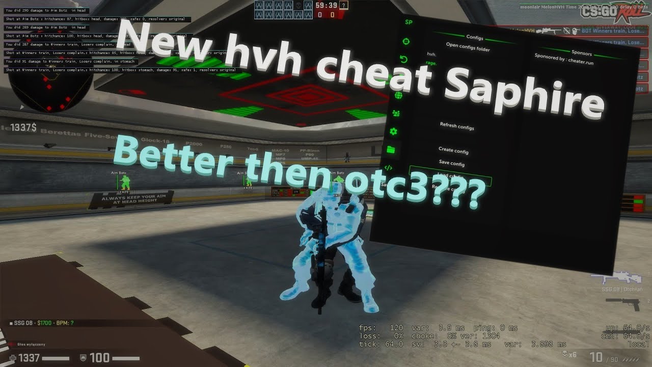 New hvh cheat Saphire | better then otc3??? (dll, cfg and lua in desc) - YouTube