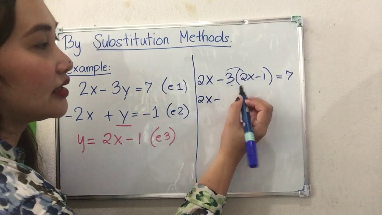 SYSTEM OF LINEAR EQUATION IN TWO VARIABLES | BY SUBTITUTION METHOD ...