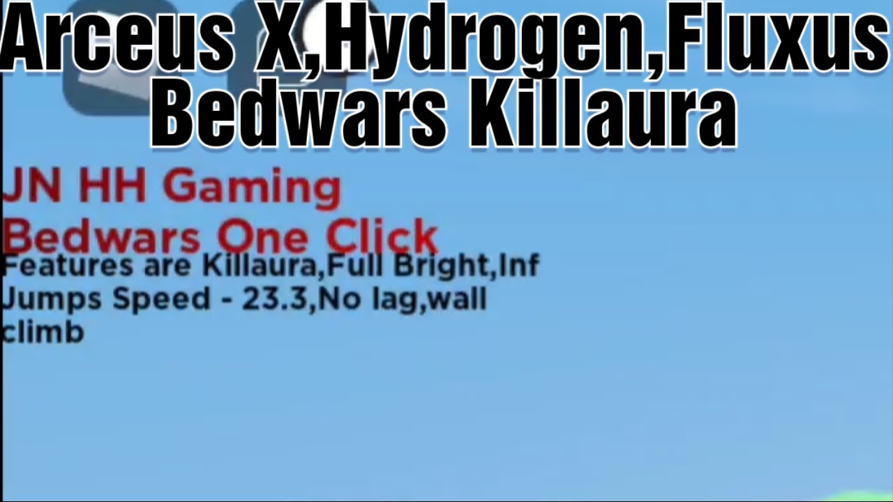 Arceus X,Hydrogen,Fluxus Bedwars Killaura - YouTube