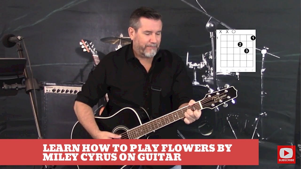 How to play Flowers by Miley Cyrus on Guitar (easy guitar lesson and ...