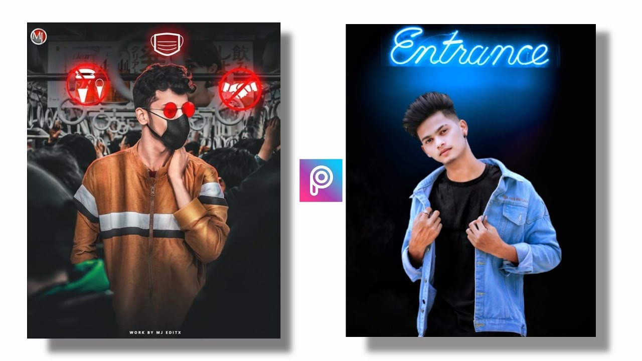 PicsArt NEON Light Photo Editing Tutorial - Ms Editing - YouTube