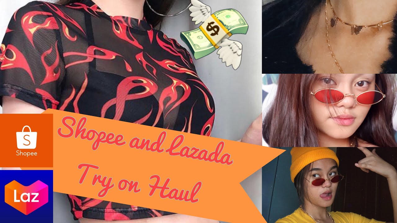 SHOPEE AND LAZADA TRY ON! SUPER AFFORDABLE AND CUTE!! | Jayella Saquing ...