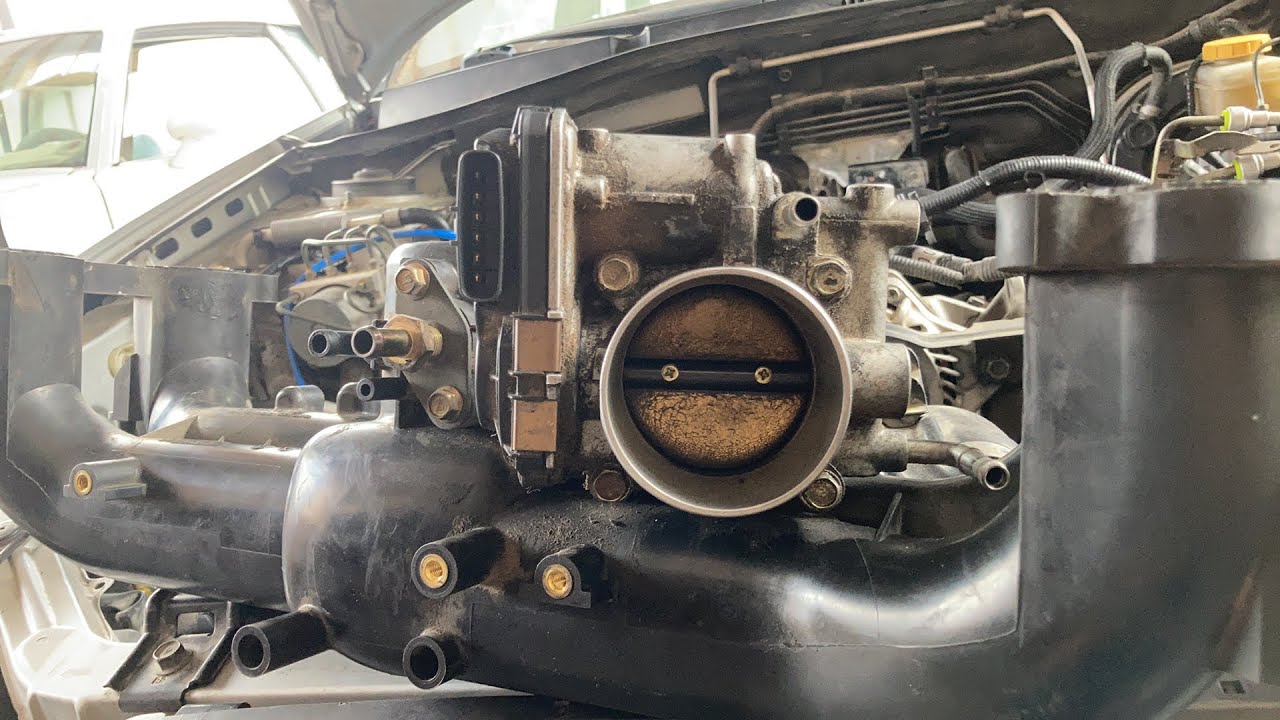 Throttle body removal 05 Subaru Outback XT turbo - YouTube