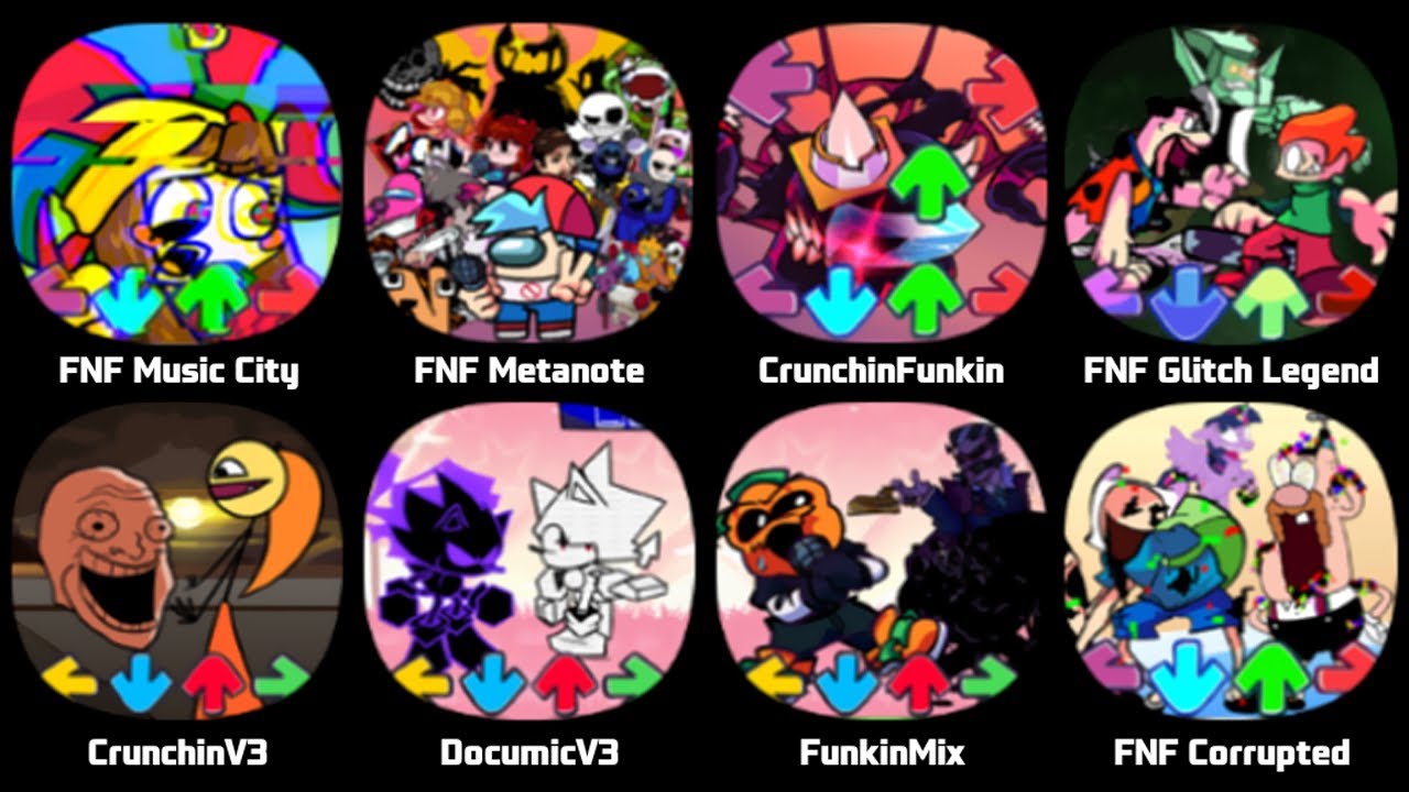 FNF Midnight Hunger V2, FNF Secret History Mario, FNF Hero's Doom, FNF ...