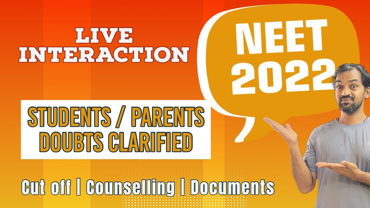Students Doubt Clarification | TN Medical Selection 2022 | Live ...