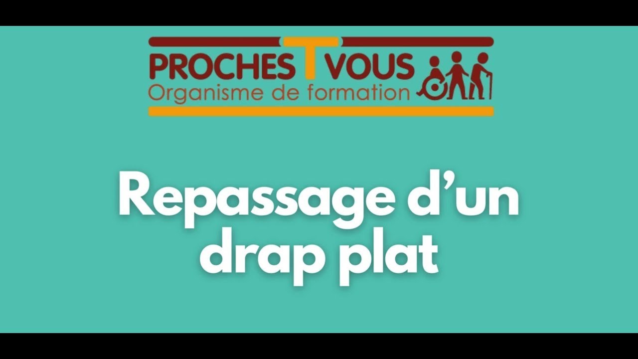 Repassage et pliage d'un drap plat - YouTube