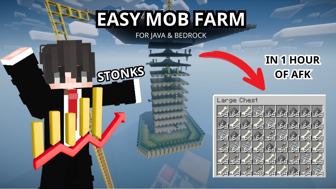 Minecraft ALL MOBS Farm 1.21+ for JAVA & BEDROCK (SUPER EFFICIENT 8,400 ...