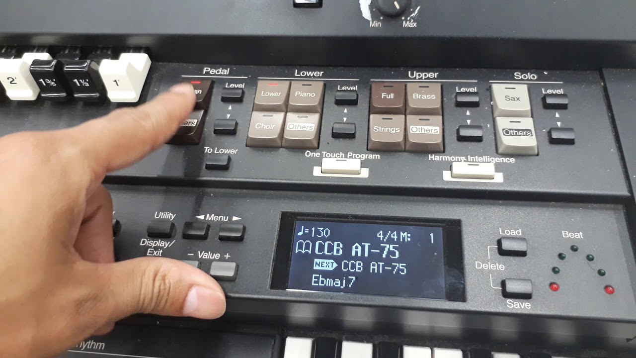 5- COMO REGISTRAR A PEDALEIRA DO ÓRGÃO ROLAND AT 75 - YouTube