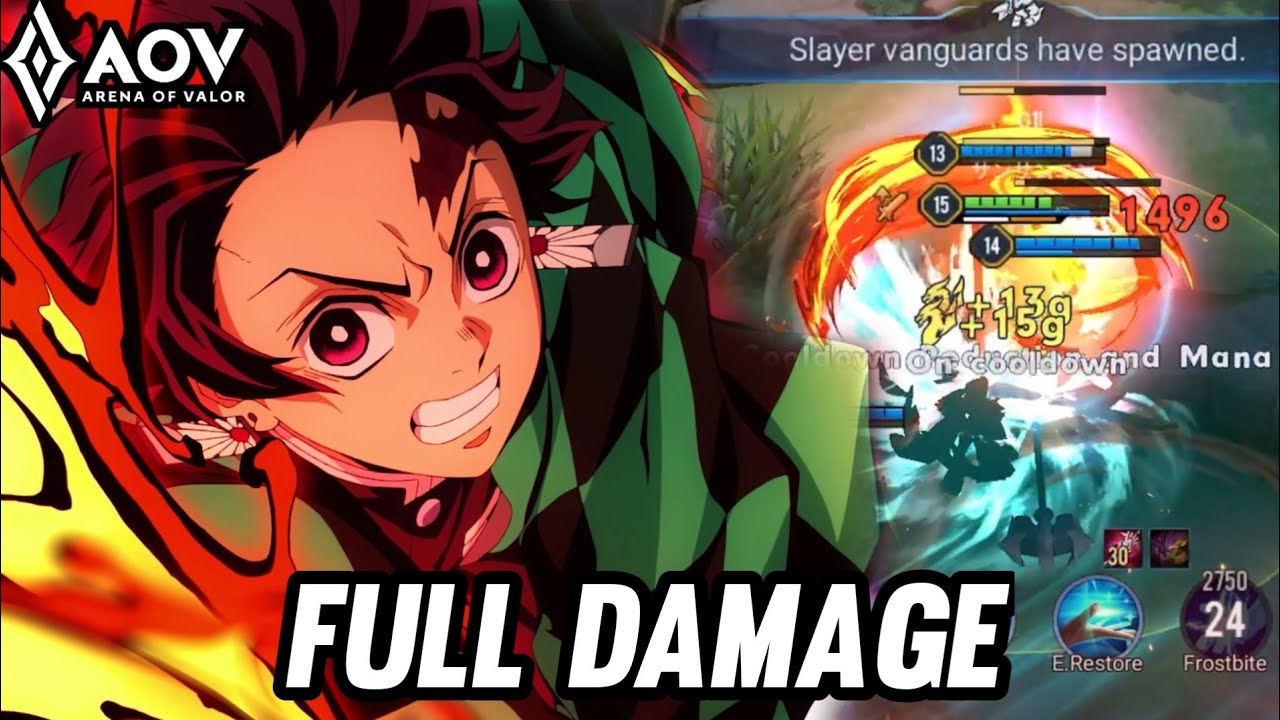 AOV : YAN/TANJIRO GAMEPLAY | FULL DAMAGE - ARENA OF VALOR LIÊNQUÂNMOBILE ROV COT - YouTube