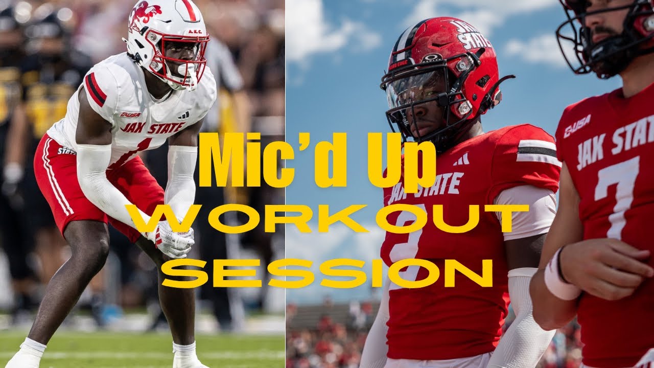 Mic'd Up Workout Session With D1 Football Player - YouTube