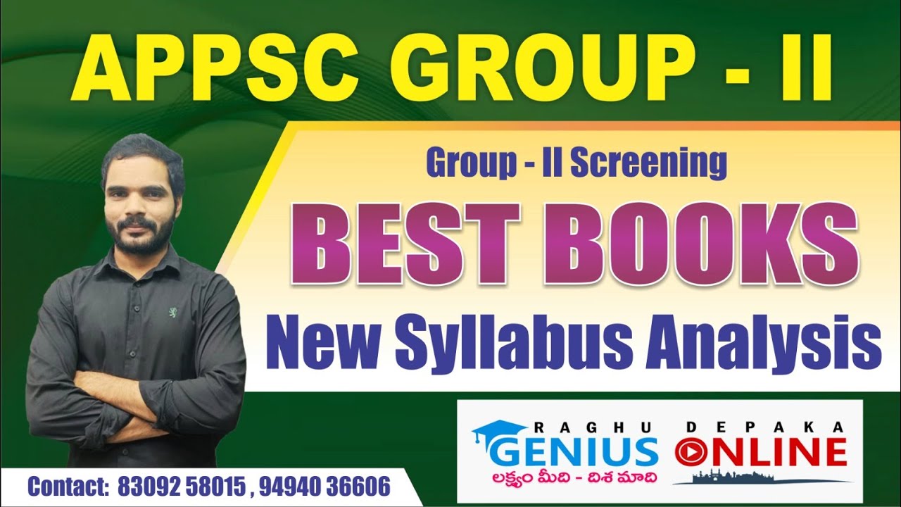 APPSC GROUP- II BEST BOOKS &SCREENING TEST & NEW SYLLABUS ANALYSIS ...