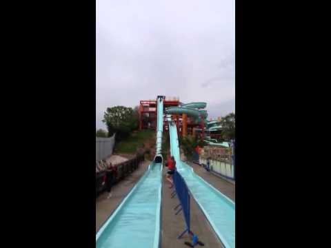 Death slide at splashdown, Quay west - YouTube