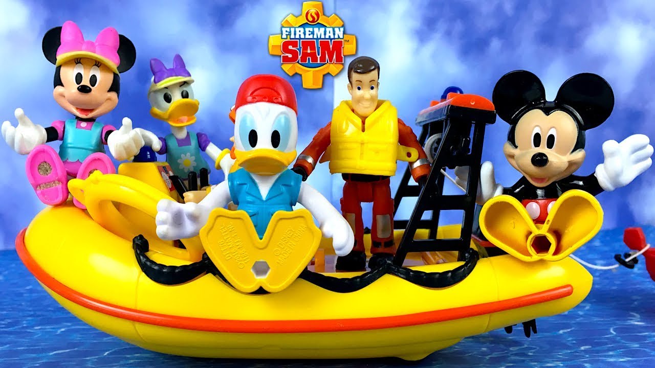 FIREMAN SAM ELVIS AND TOM HELP ANIMAL PLANET DINOSAUR & RESCUE MICKEY ...