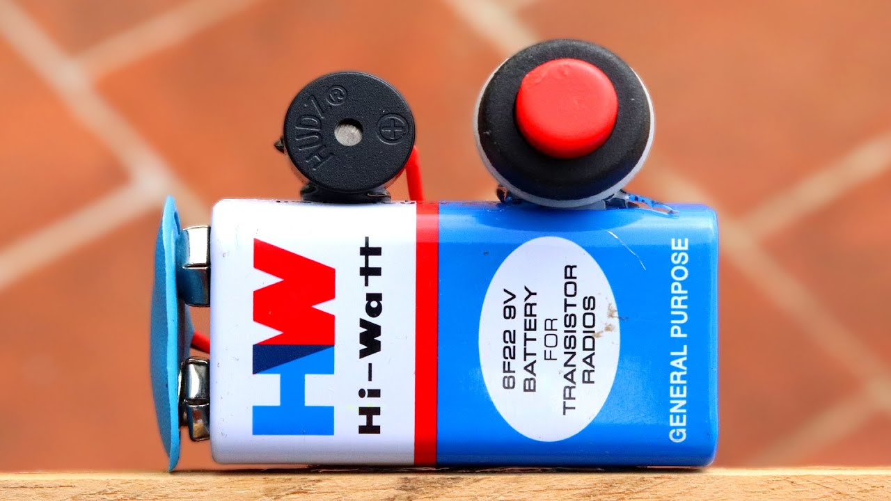 How to Make a Simple Bicycle Horn with 9V Battery at Home - YouTube