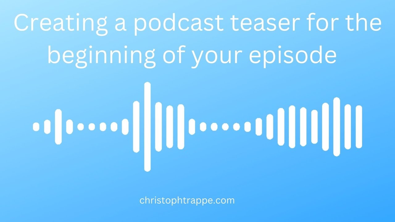 The structure of a podcast teaser at the beginning of an episode - YouTube