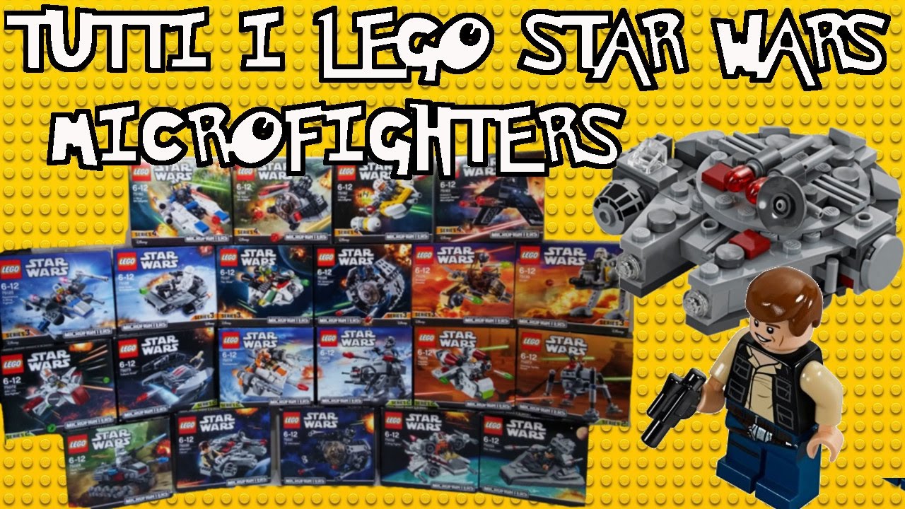 TUTTI I MICROFIGHTERS STAR WARS! Lego microfighters serie 1 - 2 - 3 - 4 ...