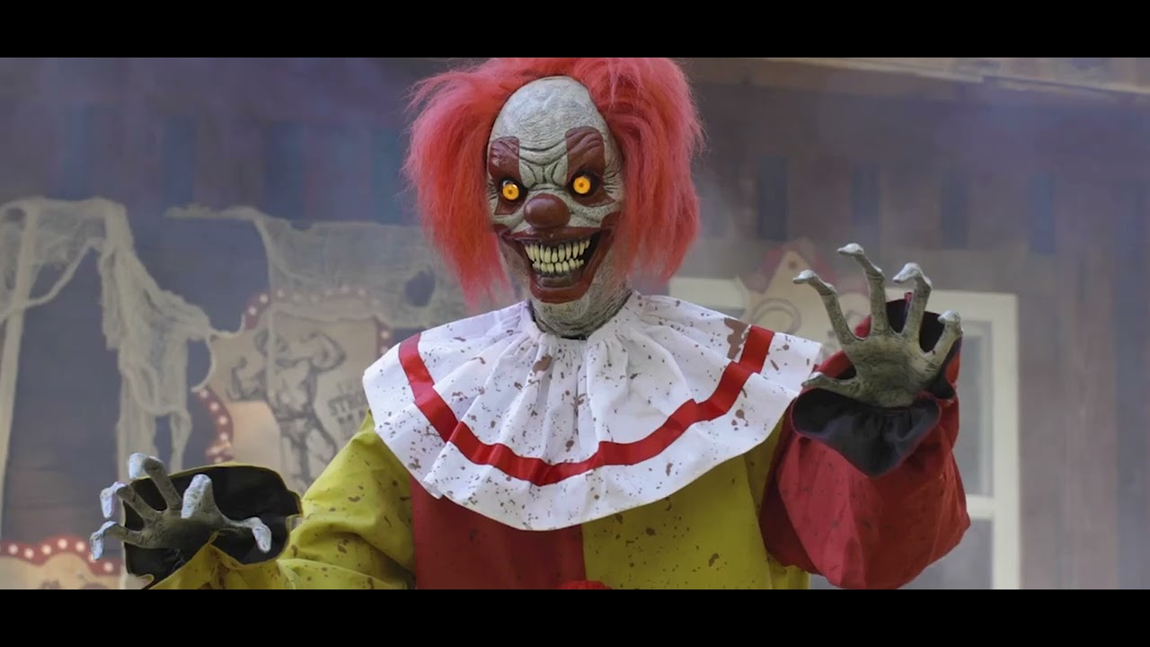 Animated Clown Prop – Pesky The Clown Brings Circus Horror! - YouTube