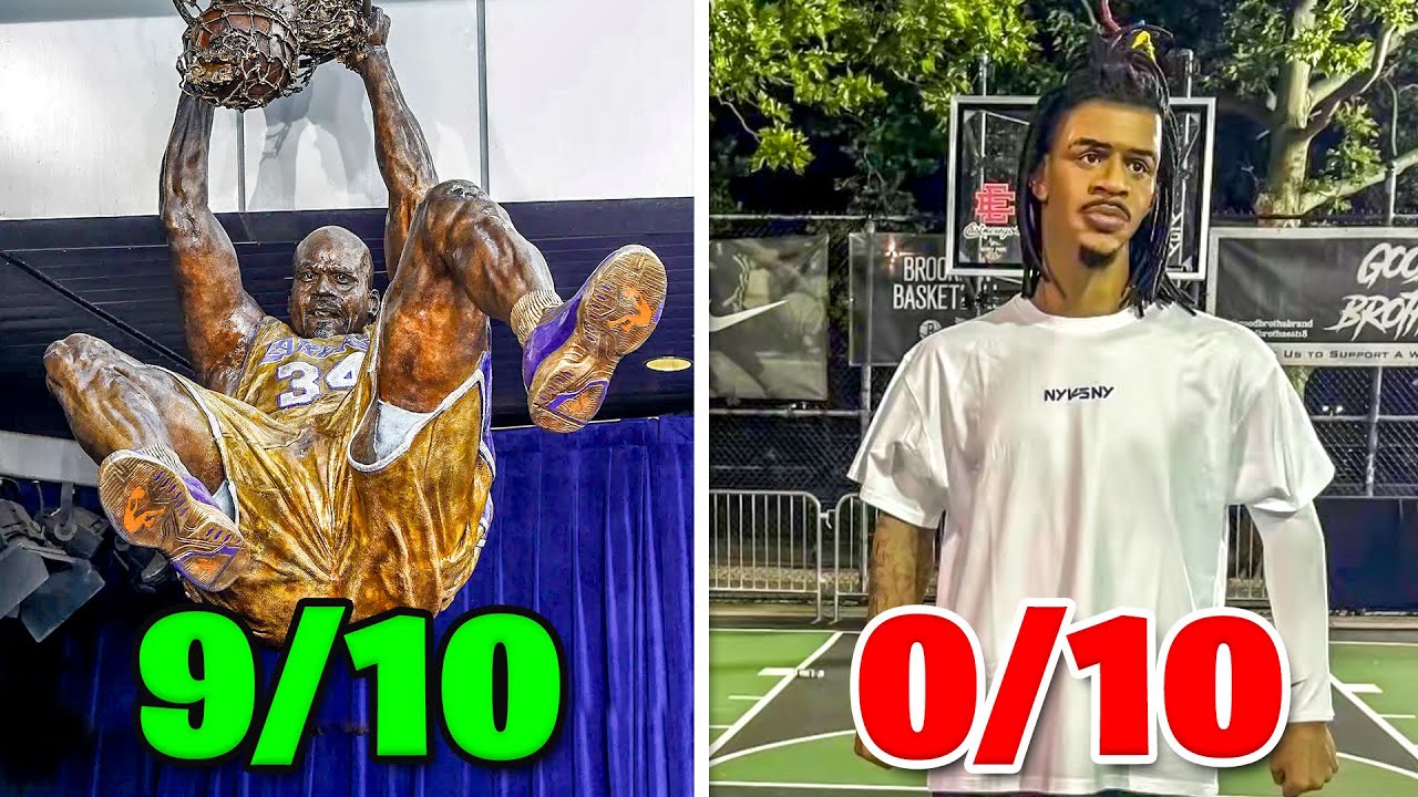 We Rated Famous NBA Statues - YouTube