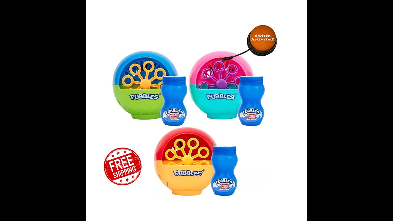 Switch Adapted Mini Tabletop Bubble Machine - YouTube