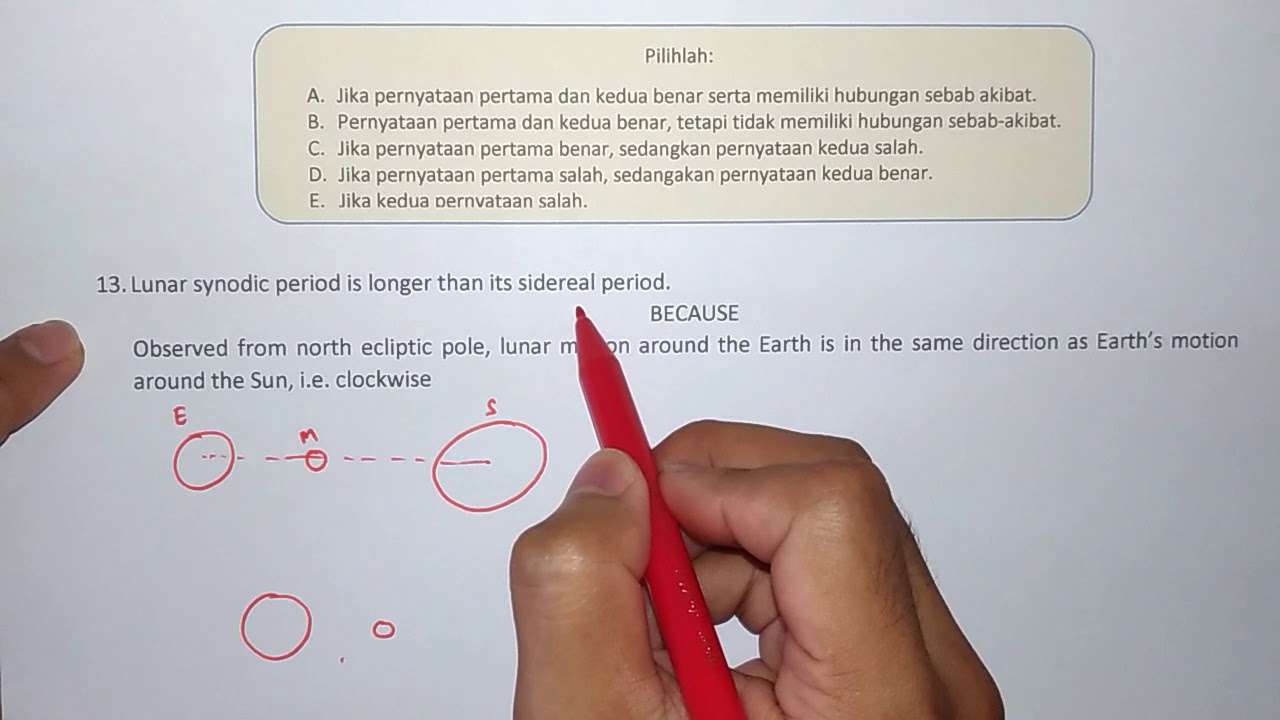 Pembahasan OSK Astronomi 2017, no. 13 - Sinodis & Sideris - YouTube