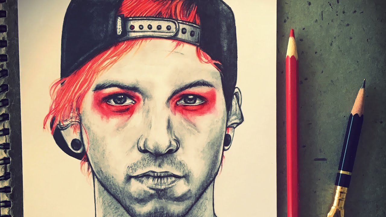 Joshua Dun (TWENTY ØNE PILØTS) - Timelapse Art - YouTube