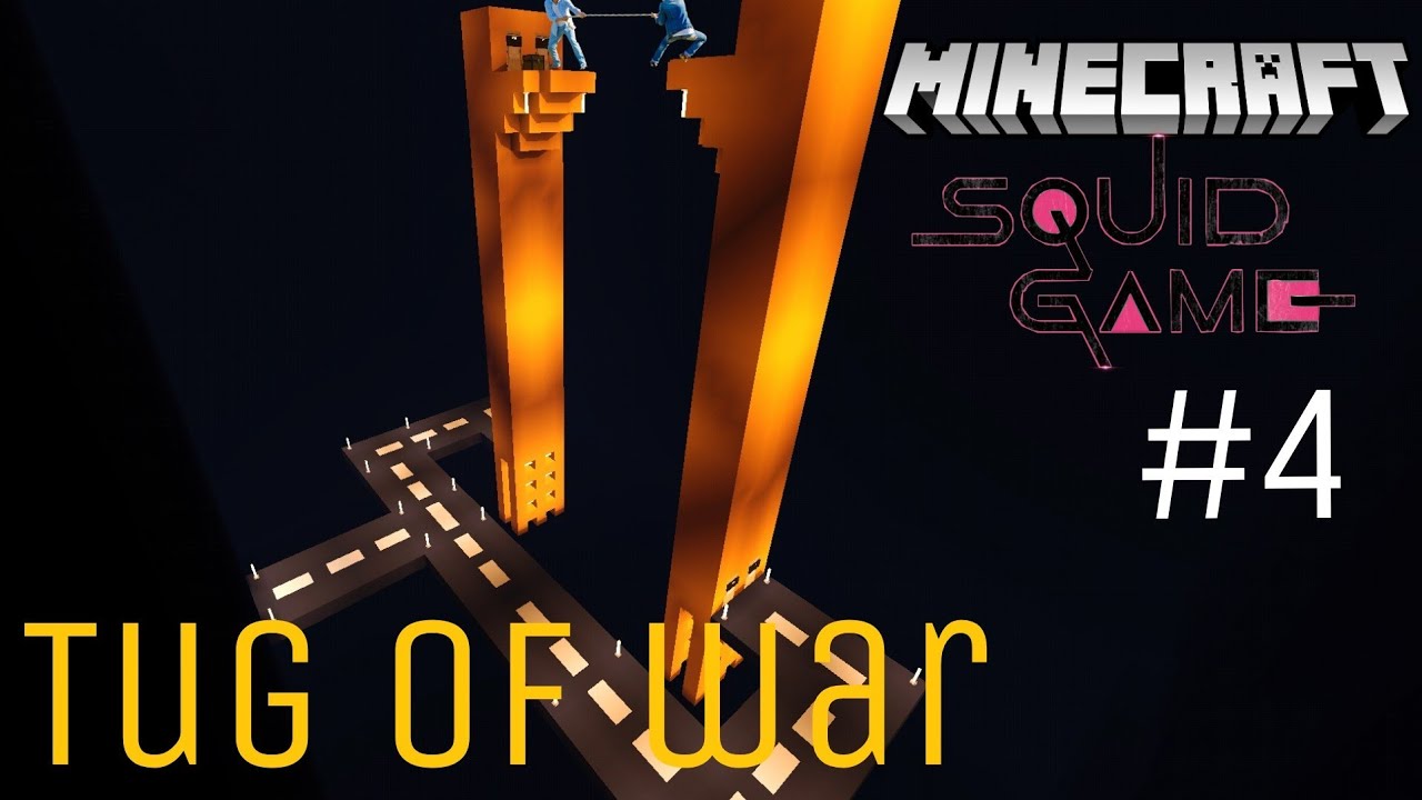 Minecraft Squid game build #4- TUG OF WAR! - YouTube