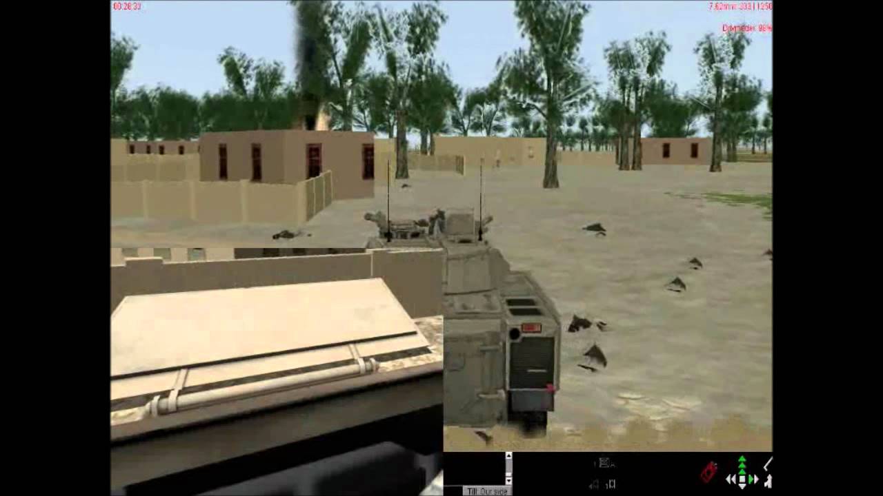 LVC-Game VBS2 inf & SBPro AIFV CV9040c combined in Geospecifc Terrain ...
