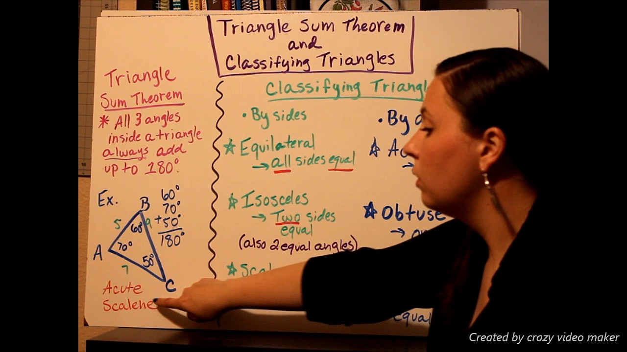 Triangle Sum Theory and Classifying Triangles - YouTube