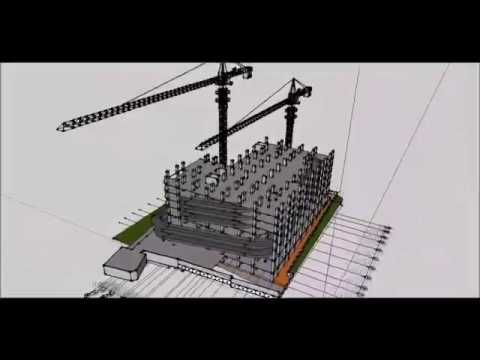 proyek gedung simulasi ramp gedung - YouTube